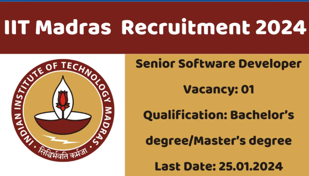IIT Madras Senior Software Developer Vacancy